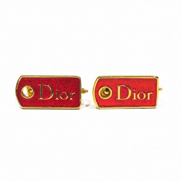 Dior | Jewelry | Christian Dior Dior Logo Plate Red Gold Brand ...